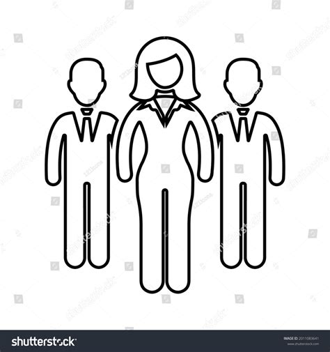 Leader Team Leader Outline Icon Line Stock Vector Royalty Free 2011083641 Shutterstock