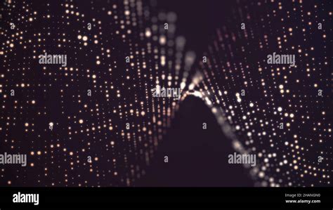 Background Particle Movement Pattern Glow Particles On Black Background Motion Abstract Points