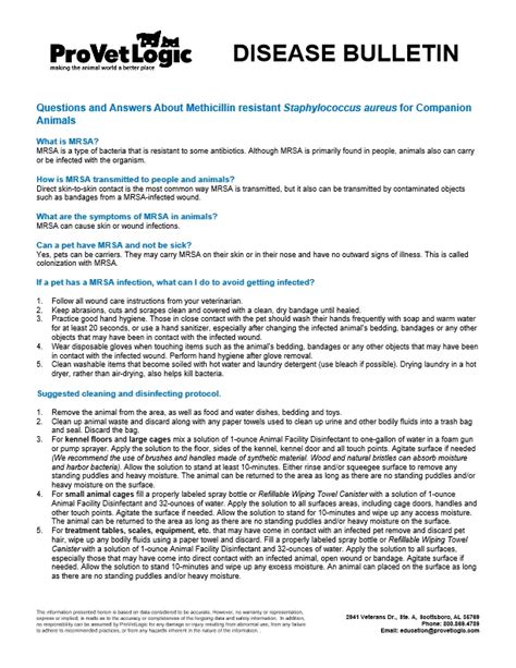 Provetlogic Mrsa Treatment Protocol Provetlogic