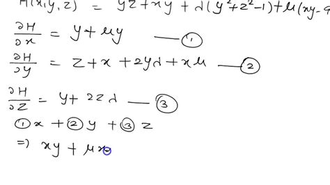 Solved Find The Maximum And Minimum Values Of The Function Fx Y Z Yz Xy Subject To The