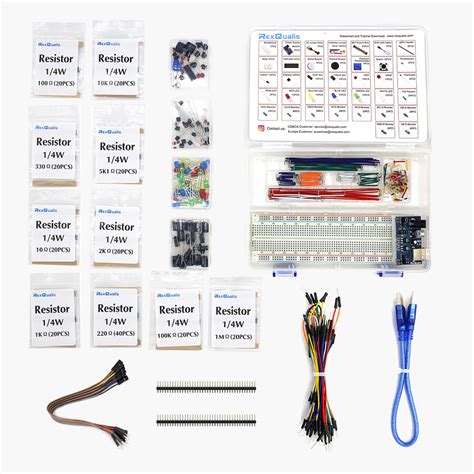 Electronics Component Fun Kit W Power Supply Modulejumper Wirebreadboard For Arduino