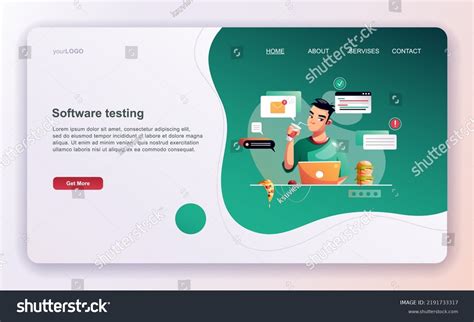 Programming Concept Programmer Eats Fast Food Stock Vector Royalty