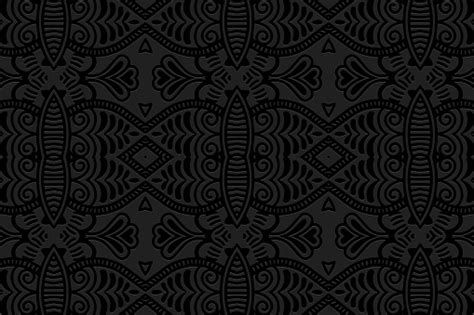 엠보싱 블랙 배경 아르 데코의 디자인 기하학적 볼륨 볼록 한 민족 장식 3d 패턴텍스처 0명에 대한 스톡 벡터 아트 및 기타 이미지 Istock