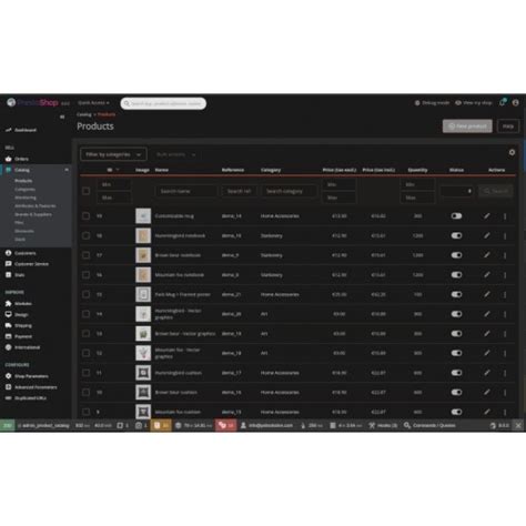 Prestashop BackOffice Dark Mode Theme Module Prestashop BackOffice Dark Mode Theme Module