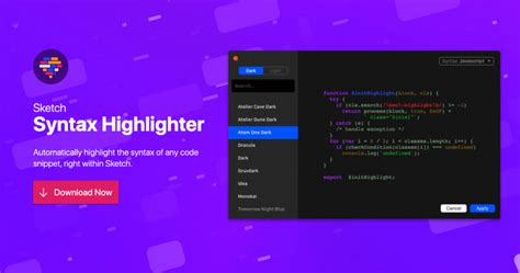 Sketch Syntax Highlighter Plugin Sketch Elements