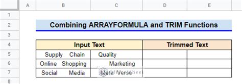How To Use Trim Function In Google Sheets Easy Examples