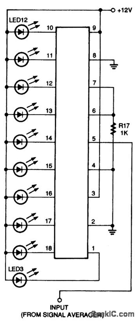 10 LED BAR GRAPH INDICATOR CIRCUIT LED And Light Circuit Circuit Diagram SeekIC Com
