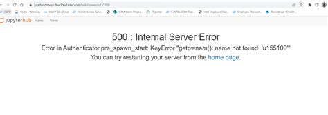 I Am Getting Below Error Message While Accessing Jupyter Lab And Notebook Via Intel Dev Cloud