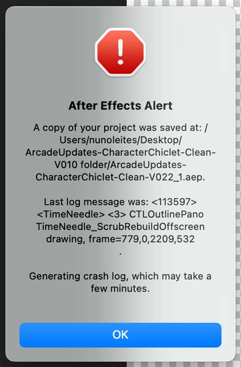 After Effects 2022 Alert When Previewing Adobe Product Community 13081184