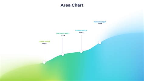 월 표시가 있는 영역 그래프입니다 사업 프로젝트 개발의 월별 단계 개념 간단한 인포그래픽 디자인 템플릿입니다 통계 데이터 시각화를 위한 현대 평면 벡터 그림 개발에 대한