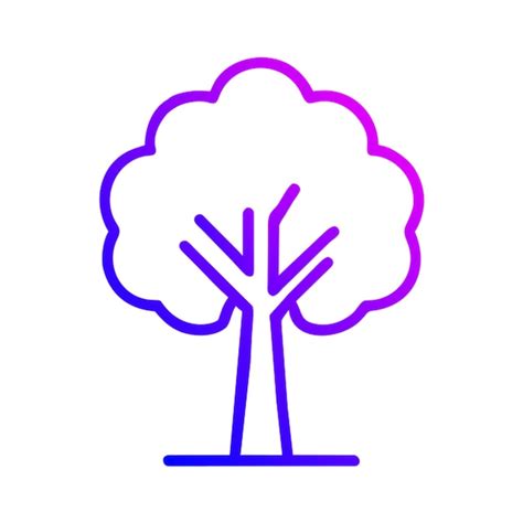 Premium Vector Tree Icon Outline Gradient