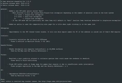 Cemu 1 21 5 Is Now Available For Patrons R Cemu