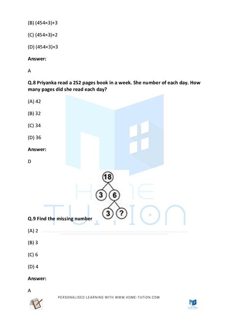 Cbse Class 4 Maths Computation Operations Worksheet Download Free Pdf Home Tution