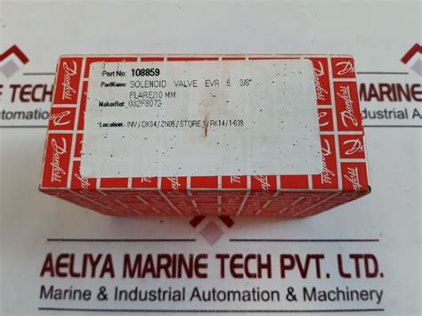 Danfoss Evr 6 032f8072 Solenoid Valve 108859 Aeliya Marine