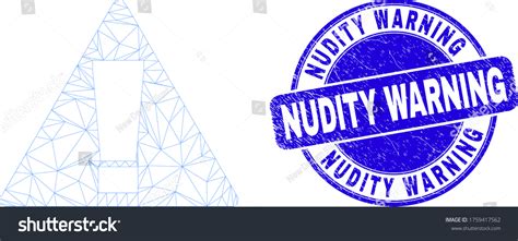 Web Mesh Warning Icon Nudity Warning Stock Vector Royalty Free Shutterstock