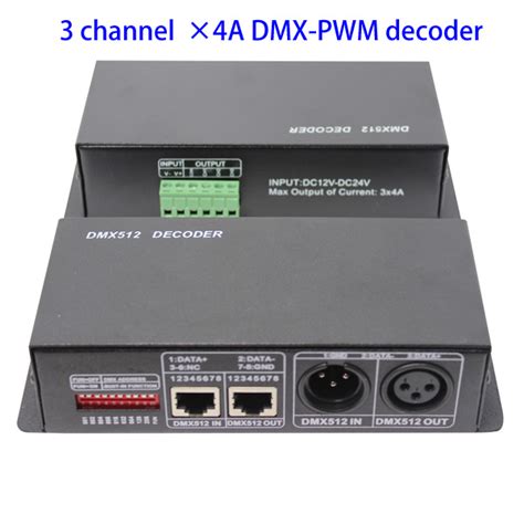 Dmx Pwm 3ch 4a Rgb Led Decoder