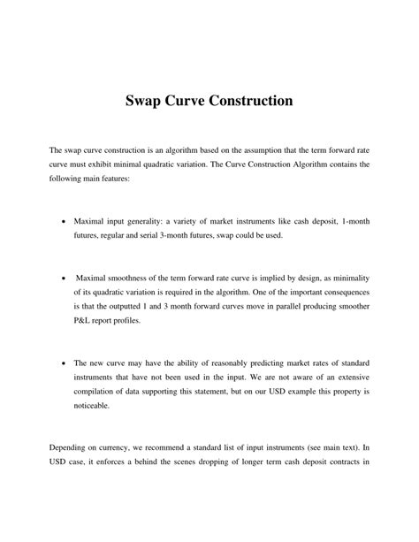 Pdf Swap Curve Construction