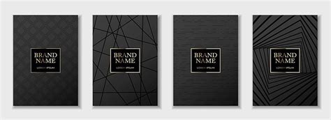Set Of Abstract Luxury Geometric Pattern Cover Design Poster Template