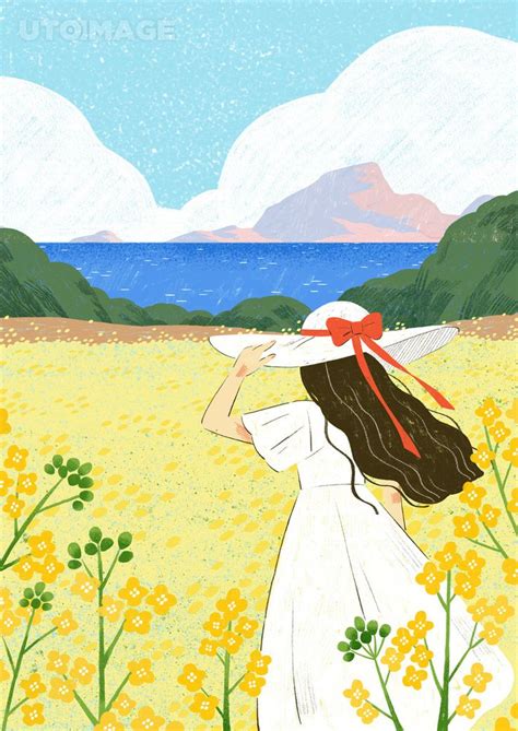 힐링여행002 Spai410 유토이미지 일러스트 풍경 배경 계절 여름 여름여행 여름풍경 부드러운 낭만적인