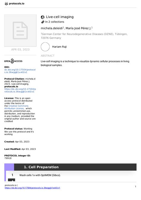 Pdf Live Cell Imaging V1