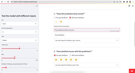 New Component Trubrics Collect Human Feedback On Your Ml Models In Streamlit Custom