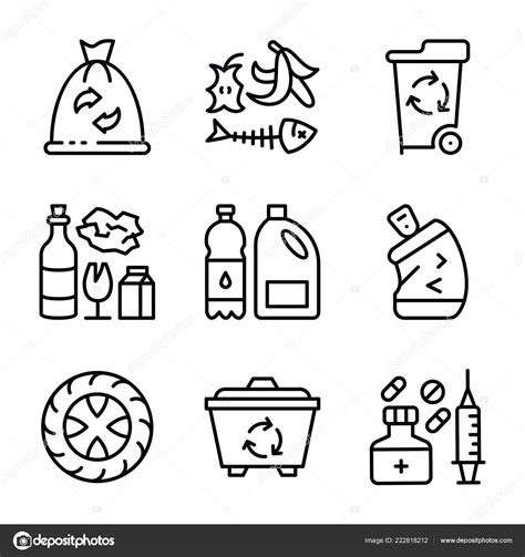 폐기물 아이콘 스톡 벡터 ©prosymbols 222818212