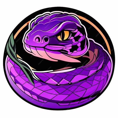 Premium Vector Amethystine Scrub Python Sticker Illustration
