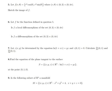 Solved 1 Is There A C Function F R R Such That 6xyand