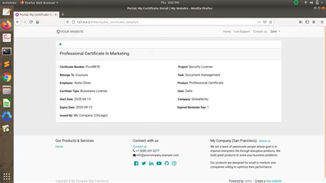 Odoo Certificate License Management Expiry Reminders Automation