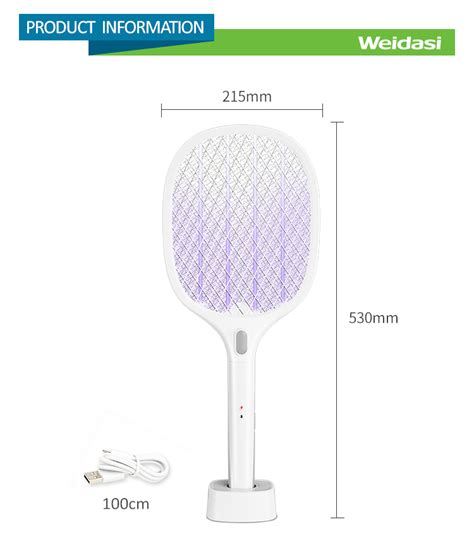 모기 재퍼 보라색 라이트 트랩 모기 Usb 충전식 전기 모기 킬러 스와터 Weidasi 전기 기기