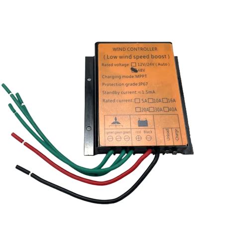 Mppt Waterproof Pwm Wind Turbine Charge Controller 20a 30a Low Wind Speed Regulator Voltage