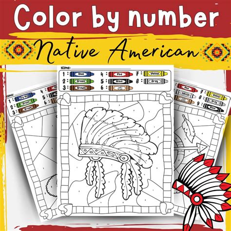 Native American Heritage Month Color By Number Made By Teachers