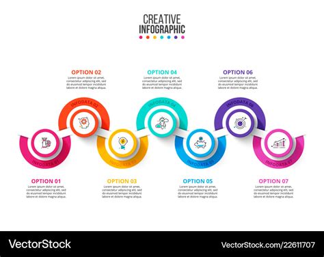 Business Data Visualization Abstract Diagram With Vector Image