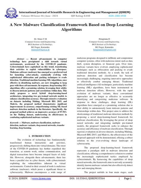 A New Malware Classification Framework Based On Deep Learning