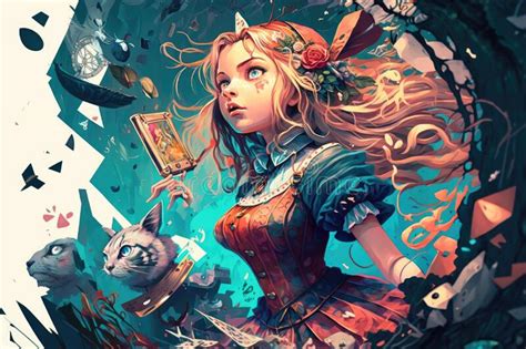 Alice In Wonderland Related Artwork Wild Celebration Editorial Image Illustration Of Artwork