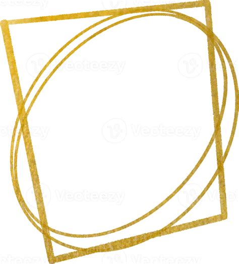 Gold Geometric Shape Frame 10870226 Png