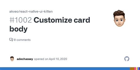 Customize Card Body Issue Akveo React Native Ui Kitten GitHub