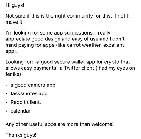 App Suggestions Rios