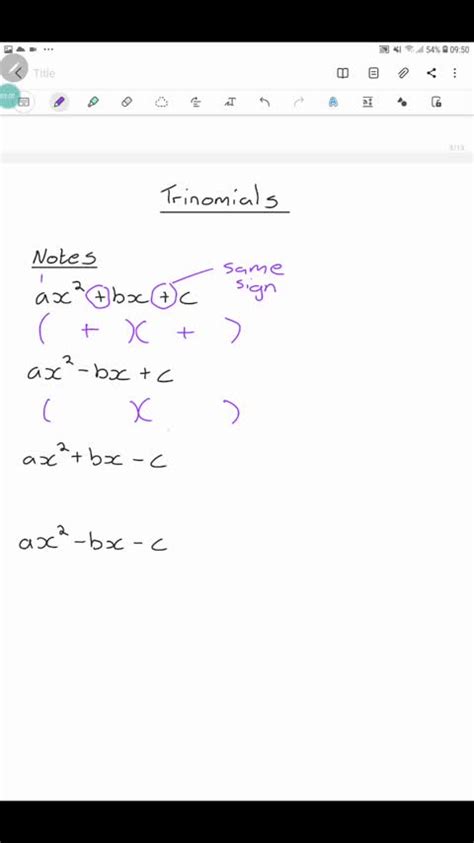 Trinomial Notes Mp4 Mathematical Gateway