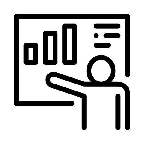Speaker With Statistic Icon Vector Outline Illustration 17430479 Vector
