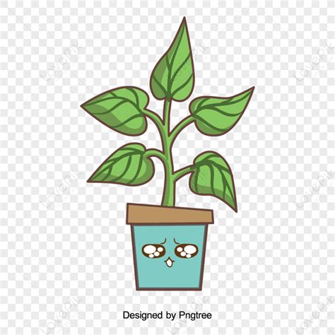 만화 자유형 간단한 화분 꽃 디자인예술모드 Png 일러스트 무료 다운로드 Lovepik