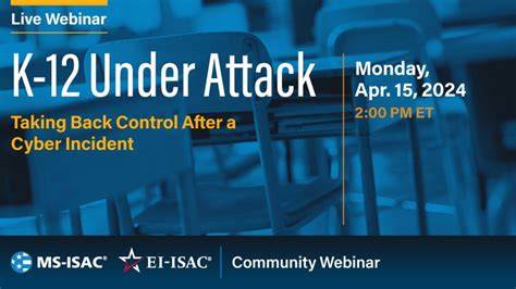 Webinar How To Prepare For A Cyber Attack Ms Isac Posted On The Topic Linkedin