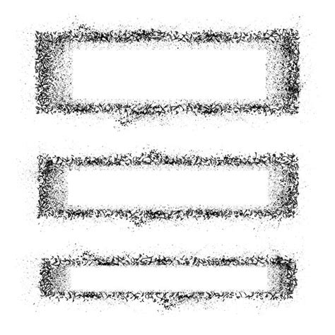 Black Abstract Grunge Rectangle Full Frames Outline Premium Vector