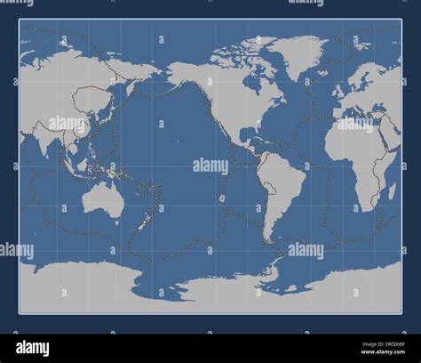 Shape Of The Easter Tectonic Plate On The Solid Contour Map In The Gall Stereographic Projection