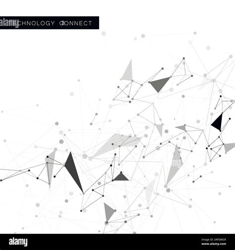 Abstract Connection Dots Lines Communication Science Technology Background Vector Illustration