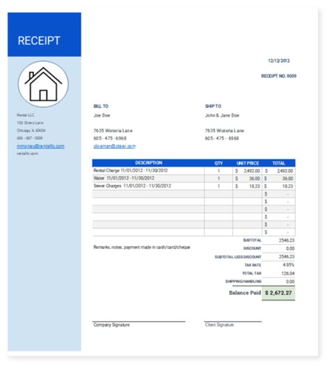 How To Fill Out A Rent Receipt With Example