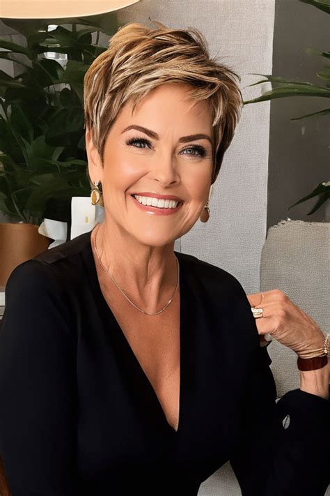 30 Pixie Haircuts For Over 50 Pixie Haircut With Soft Blonde Highlights