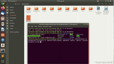 how to compressed a pdf file in ubuntu using ghostscript youtube