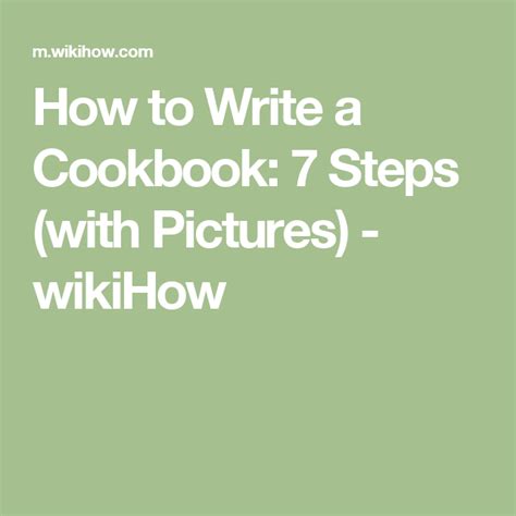 How To Write A Cookbook With Pictures Artofit