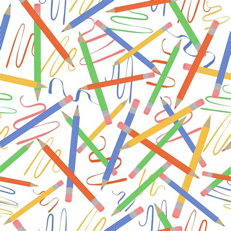 Premium Vector Pencil And Line Pattern Premium Vector Pencil And Line Pattern